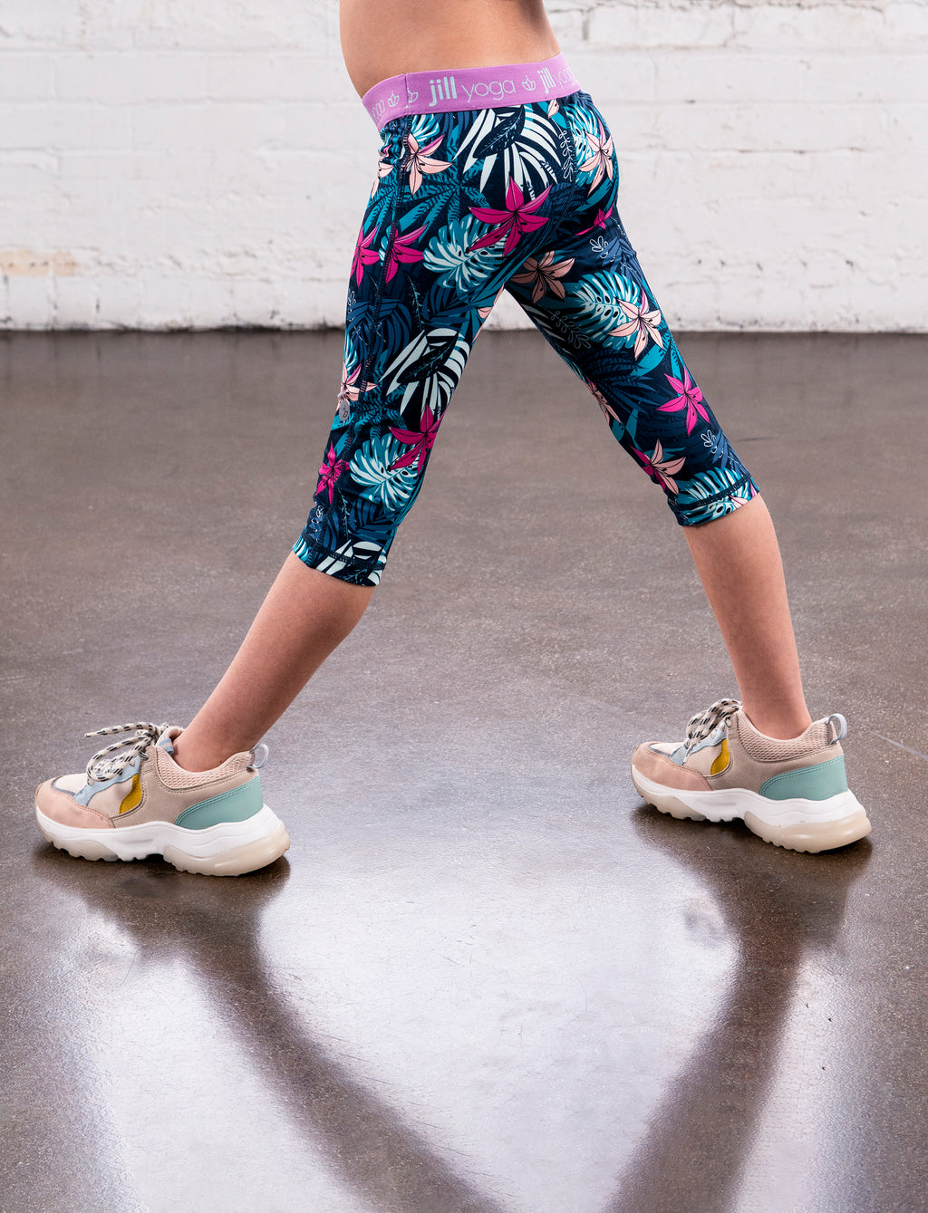 Girls 2 6 Allover Print Capri Legging Jill Yoga