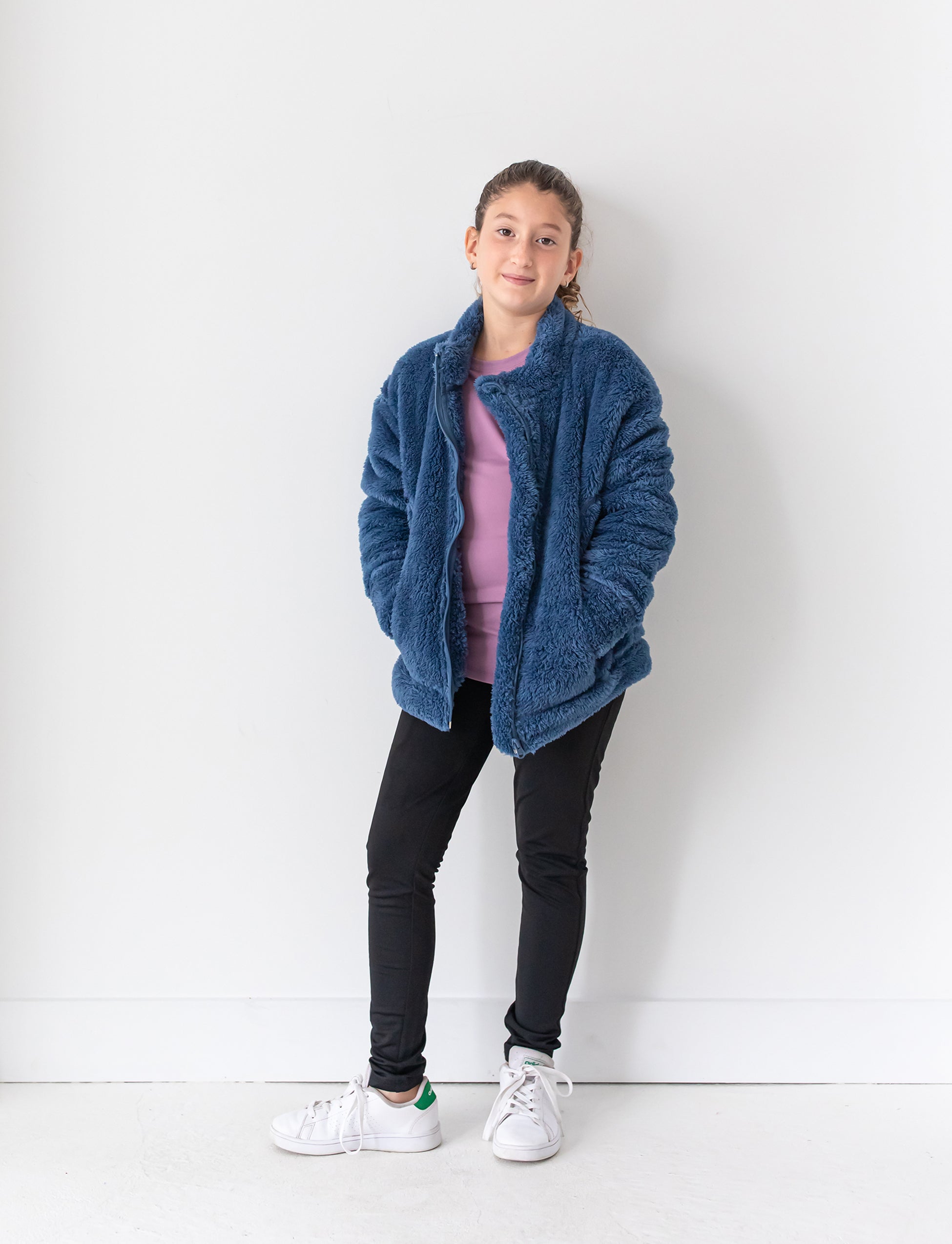 GIRLS COZY UP SHERPA JACKET – Jill Yoga