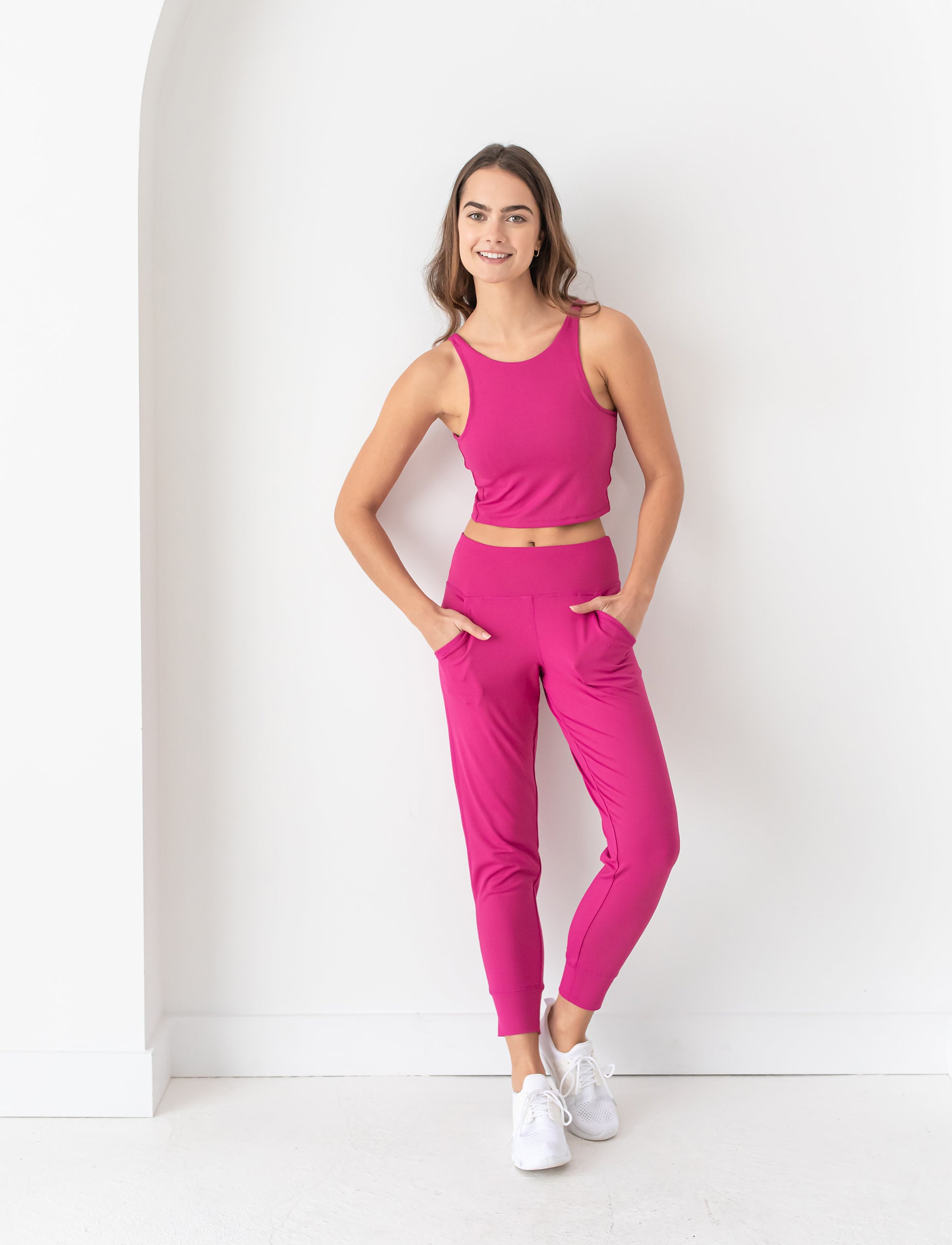 LADIES HIGH NECK POWER CROP TANK – Jill Yoga